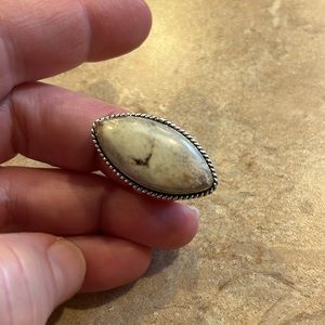 Jewelry | Native American Womens Navajo White Stone Howlite Jumbo Ring ...